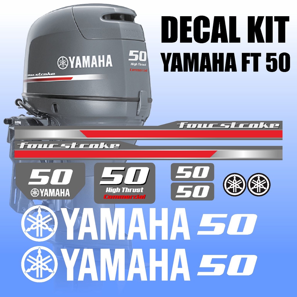 Jual DECAL KIT YAMAHA FT 50 MESIN TEMPEL YAMAHA ENDURO 50 FT STIKER ...
