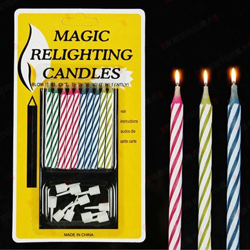 Jual 10pcs/set lilin kue/cake magic ulang tahun/lilin ajaib/magic ...