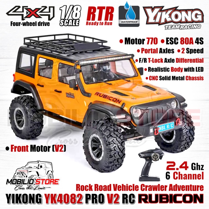 Jual Yikong YK4082 Pro V2 1/8 RC Rock Road Vehicle Crawler Adventure ...