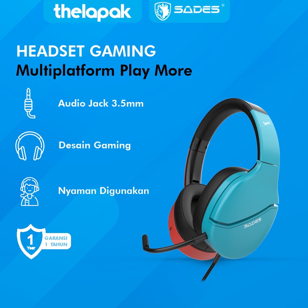 Jual Headset Gaming Sades Spower SA-725 Multi-Platform Gaming Headphone ...