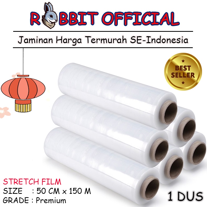 Jual STRETCH FILM 50CM X 150M PLASTIK WRAPPING PREMIUM [BOX] | Shopee ...
