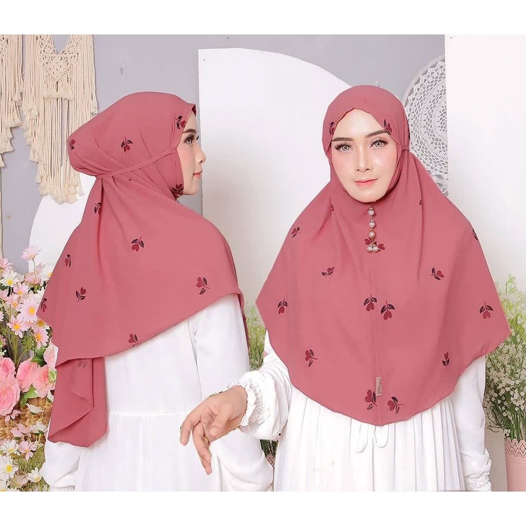 Jual HIJAB BERGO MARYAM MOTIF BUNGA (COD) | Shopee Indonesia