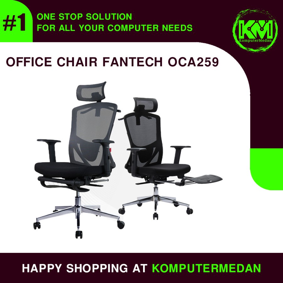 Jual Fantech OCA259 Kursi Kantor Kerja Jaring Premium Office Chair A259 ...
