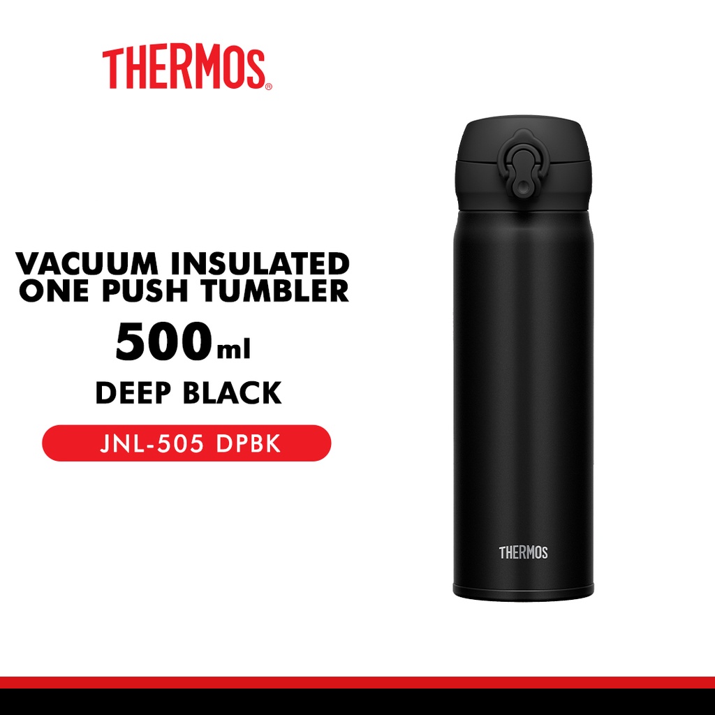 Jual Vacuum Insulated One Push Tumbler Deep Black - 500ml (JNL- 505 DPBK) | Shopee Indonesia
