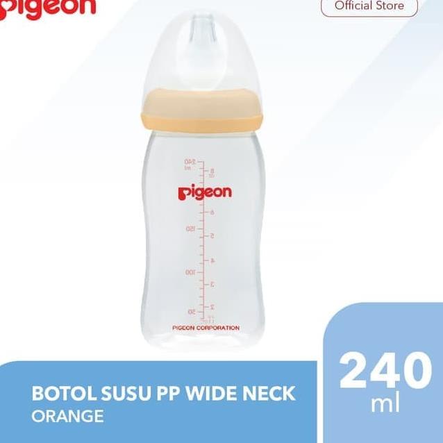 Jual Pigeon Botol PP Wide Neck With Peristaltic Plus Nipple 240ml | Shopee Indonesia