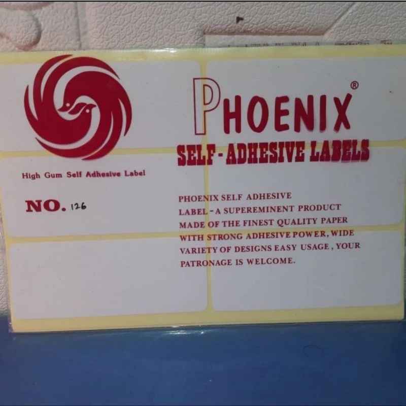 Jual Label Sticker / Label Sticker No 126 Phoenix (40 x 100 mm ...