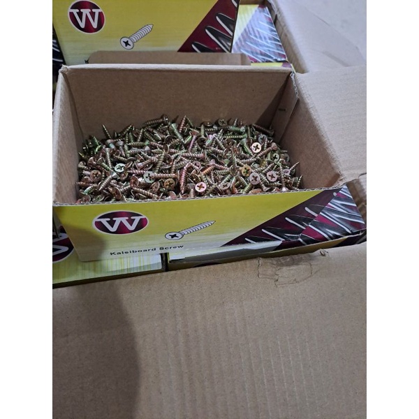 Jual 1000 pcs sekrup kalsiboard grc merk W ukuran 6x3/4 dan ukuran 6x1 ...