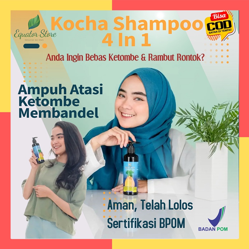 Jual Shampo Anti Ketombe 4 in 1 Kocha Ampuh Membasmi Ketombe Membandel Lulus Uji BPOM Shampoo ...