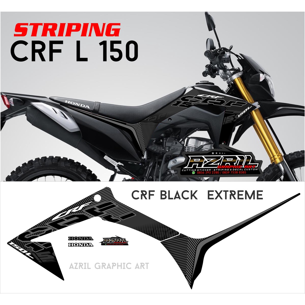 Jual Striping Honda CRF Hitam variasi Abu abu Extreme | Shopee Indonesia