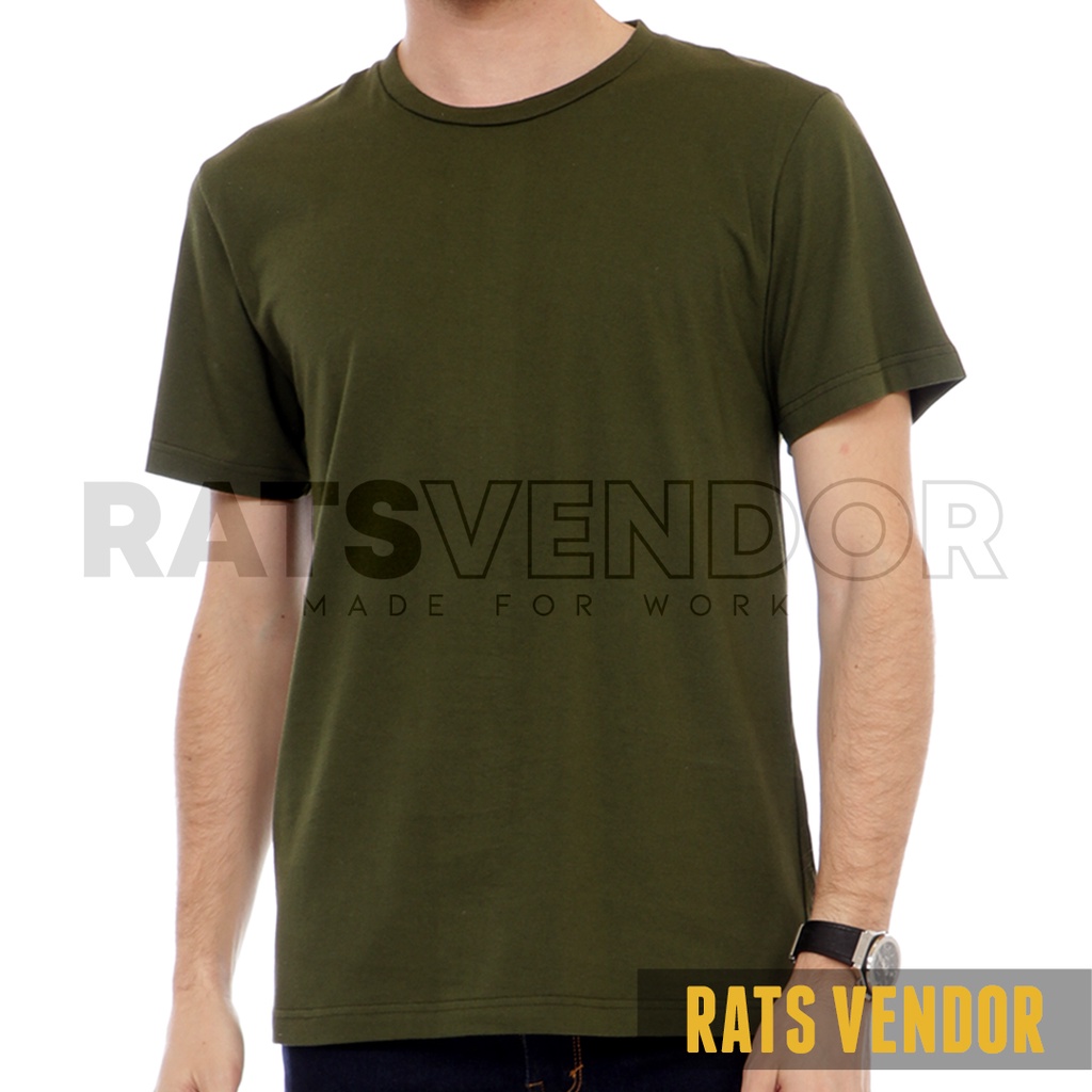 Jual Kaos Oblong Polos / Kaos Lengan Pendek Ratsvendor Warna Hijau Army ...