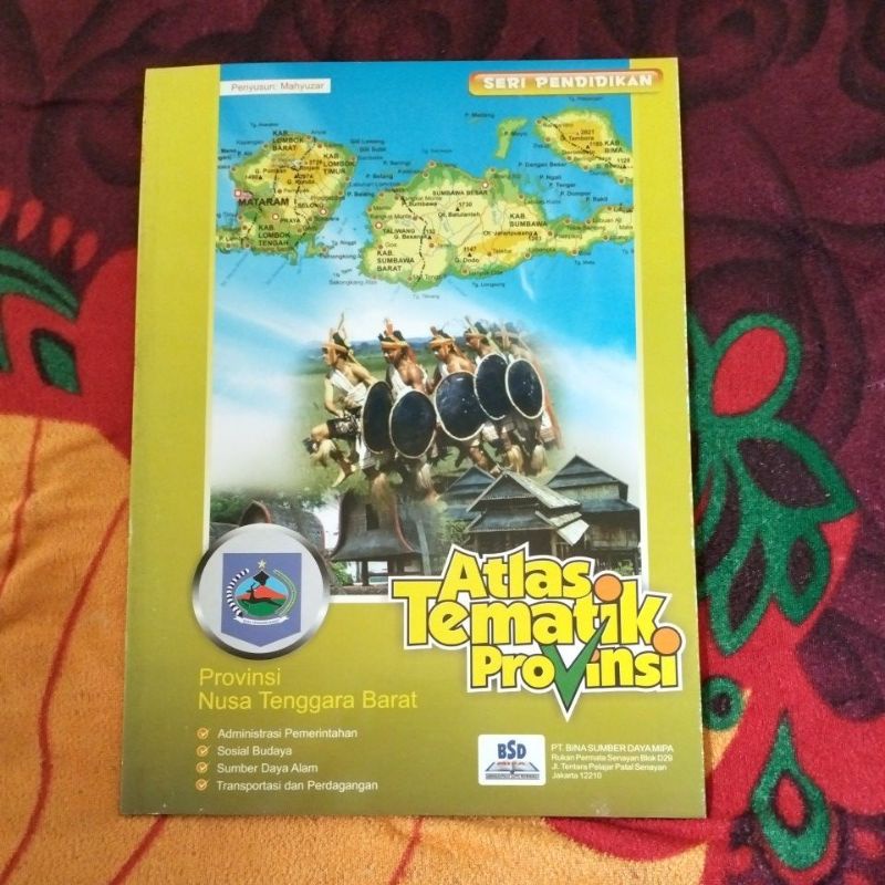 Jual BUKU ORIGINAL PETA ATLAS TEMATIK PROVINSI NUSA TENGGARA BARAT ...
