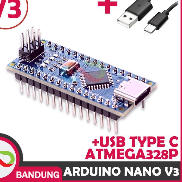 Jual Arduino Nano V3 0 Atmega328p Type C Plus Kabel Ch340 Hq Ic Original Shopee Indonesia