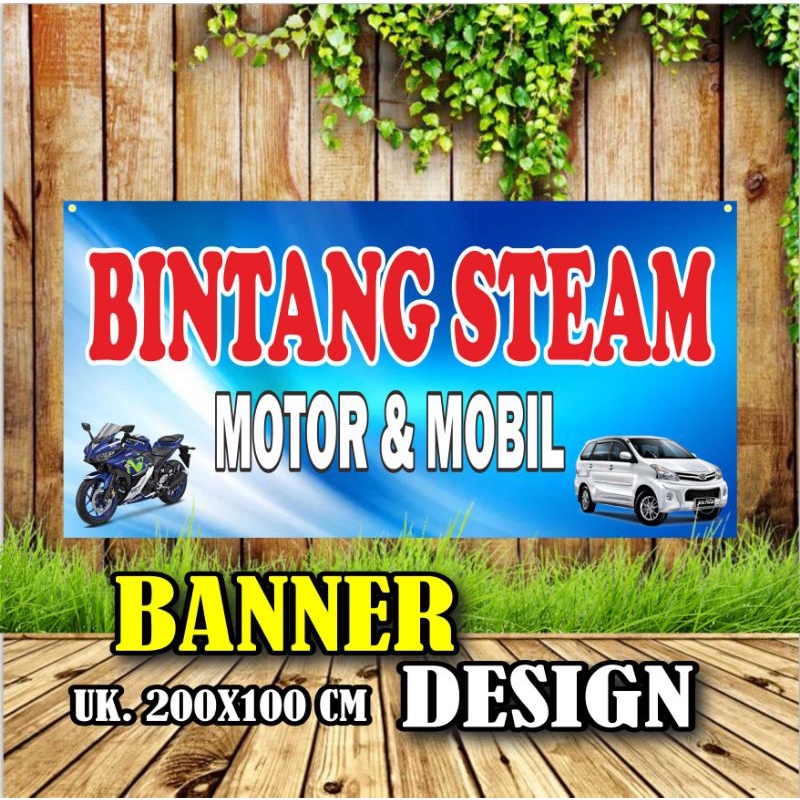 Jual Spanduk Banner Backdrop Steam Motor dan Mobil, Cuci Motor dan ...
