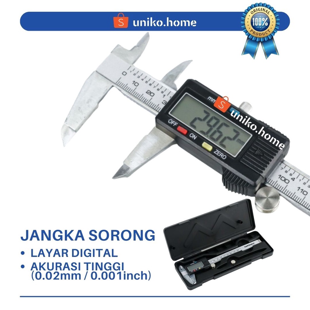 Jual Jangka Sorong Sketmat Sigmat Digital Vernier Caliper / Kaliper Meter 0-150MM LCD Screen ...