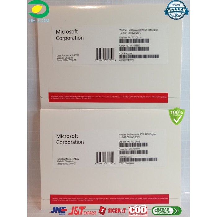 Jual Windows Server 2016 Datacenter 16 Core Full Package Original ...