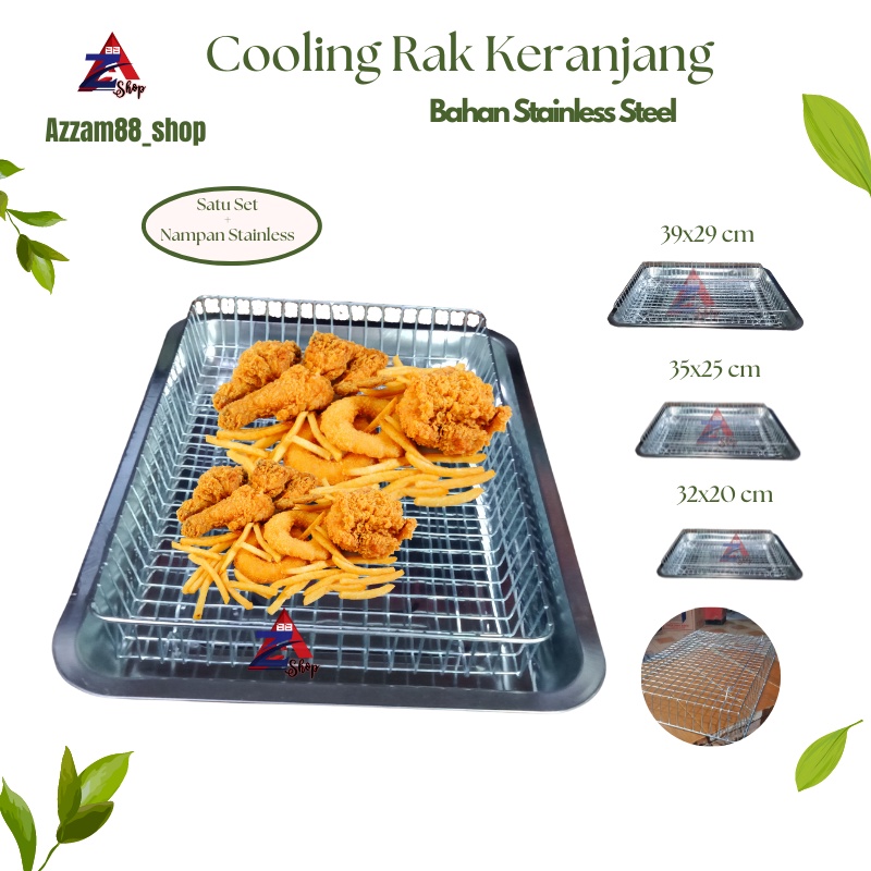 Jual Cooling Rak Dengan Wadah Peniris Minyak Keranjang | Shopee Indonesia