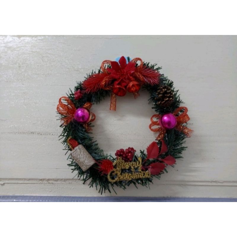 Jual Dekorasi Karangan Bunga Hiasan Natal Pintu Wreath Krans Murah | Shopee Indonesia