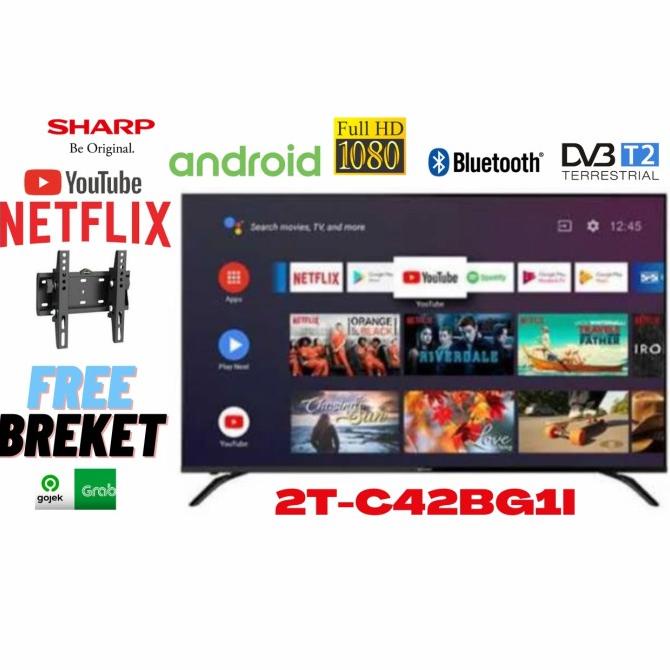 Jual TV LED SHARP ANDROID TV 42 INCH 2T-C42BG1I | Shopee Indonesia