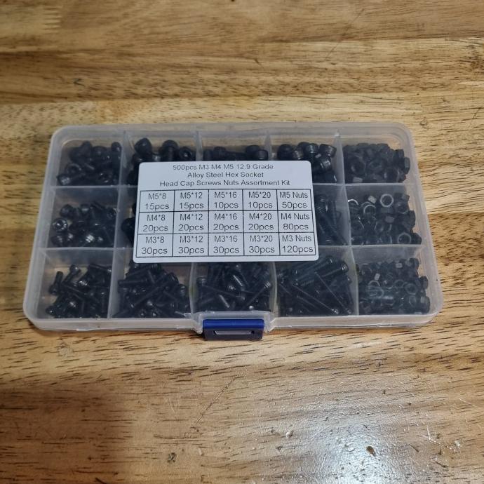 Jual Baud hexagon / L & Mur set M3/M4/M5 pack set 500 pcs | Shopee ...
