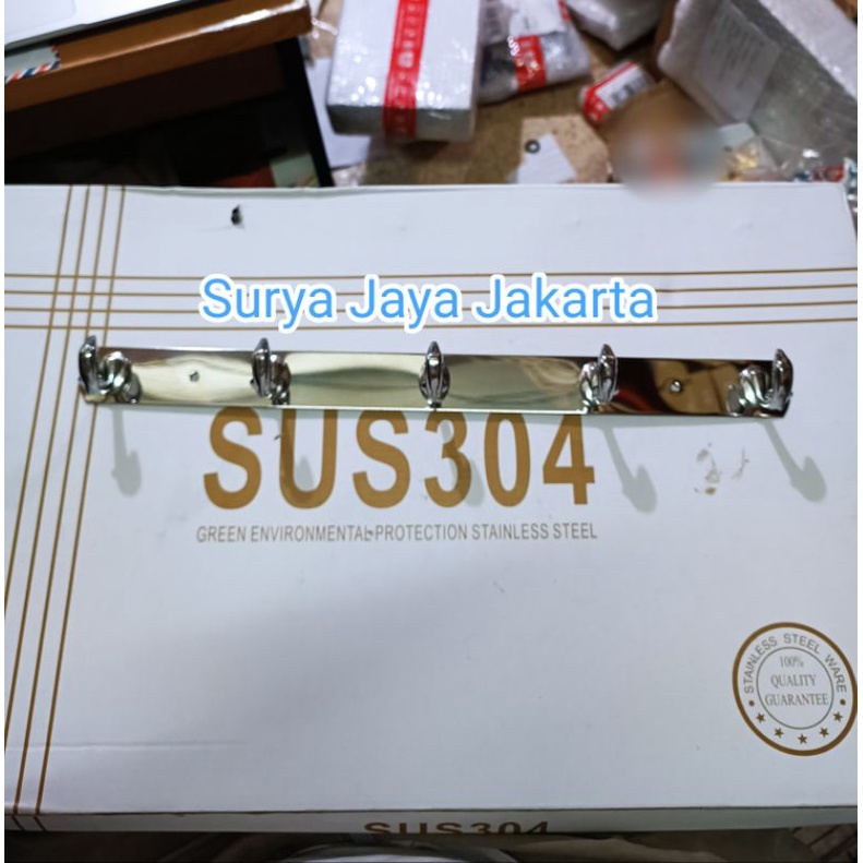 Jual PROMO gantungan baju stainless 5 kait / Gantungan serba guna ... Jual PROMO gantungan baju stainless 5 kait / Gantungan serba guna ...