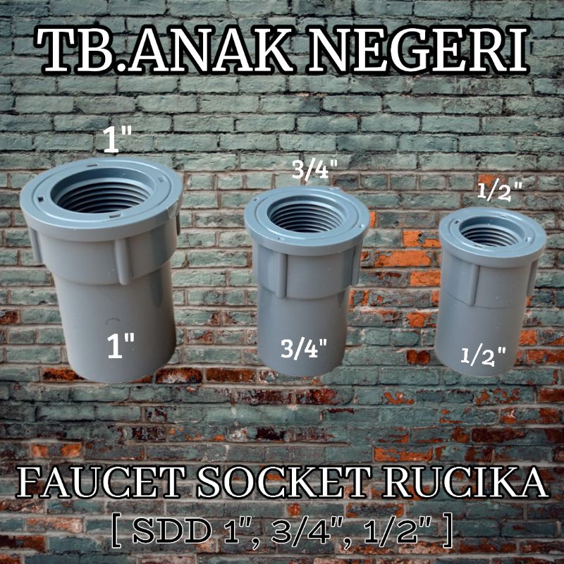 Jual RUCIKA SDD 1/2" AW / SDD 3/4"AW ./SDD 1" AW, FAUCET SOCKET ...