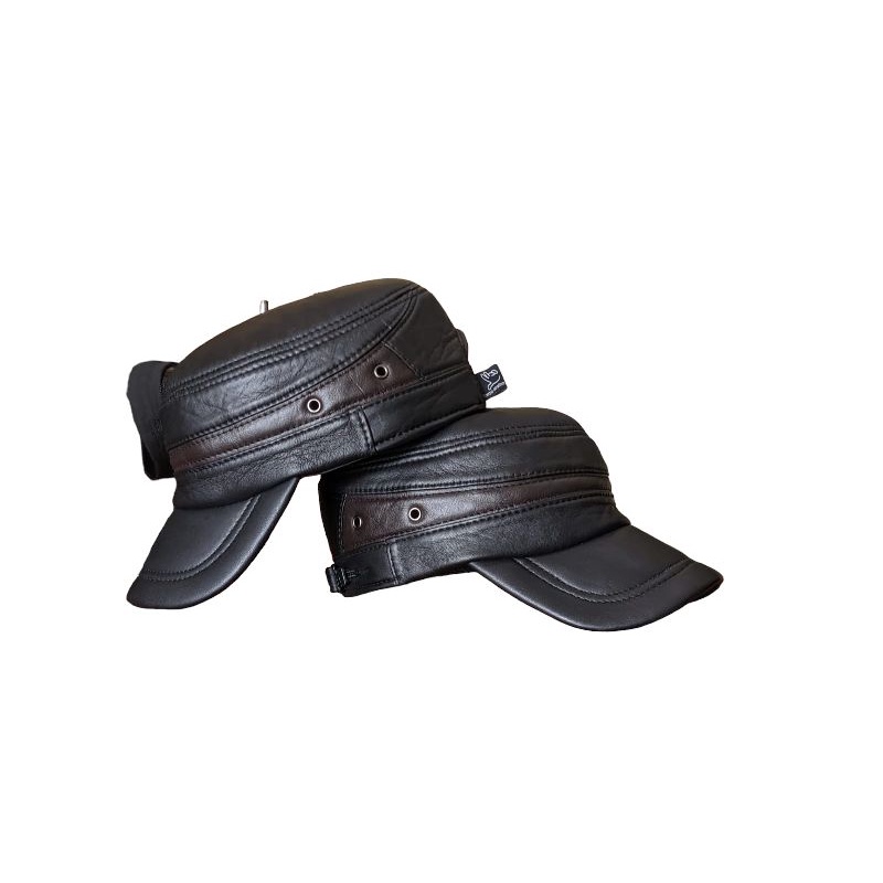 Jual topi kulit domba asli model komando | Shopee Indonesia
