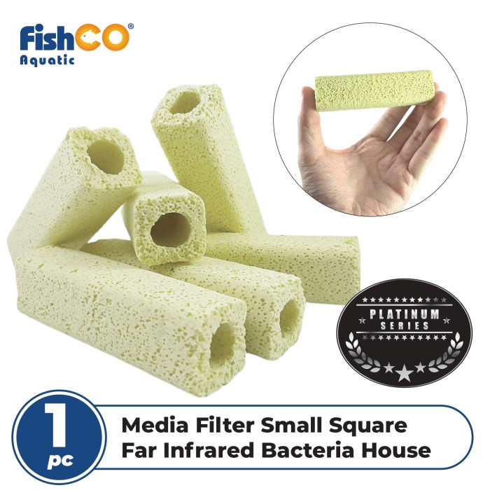Jual Media Filter Aquarium Small Square Far Infrared Bacteria House ...