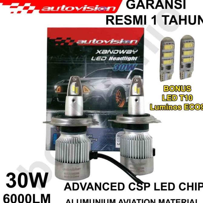 Jual LAMPU LED H4 Hi/Lo AUTOVISION XAND Headlamp 6500K White Lampu Utama | Shopee Indonesia