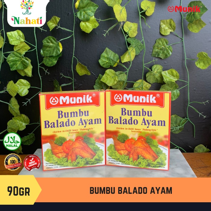 Jual PROMO!!! Munik Bumbu Balado Ayam 90gr Buy 1 Get 1 Free | Shopee ...