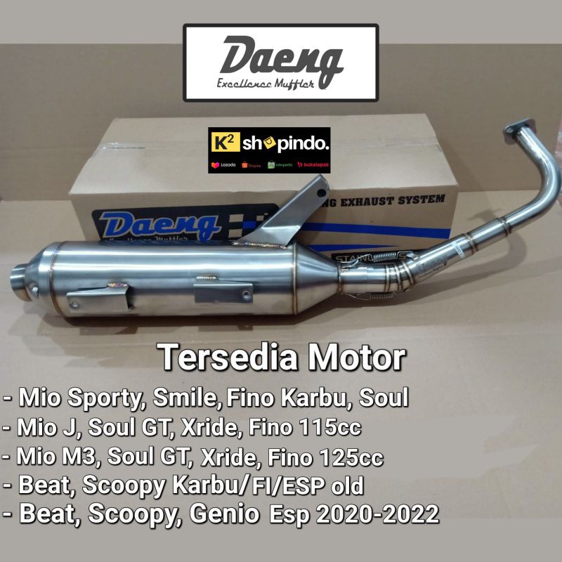 Jual Knalpot Tsukigi Beat Scoopy Genio Beat Street Vario 110 Karbu Mio old Mio M3 Mio J Xride ...