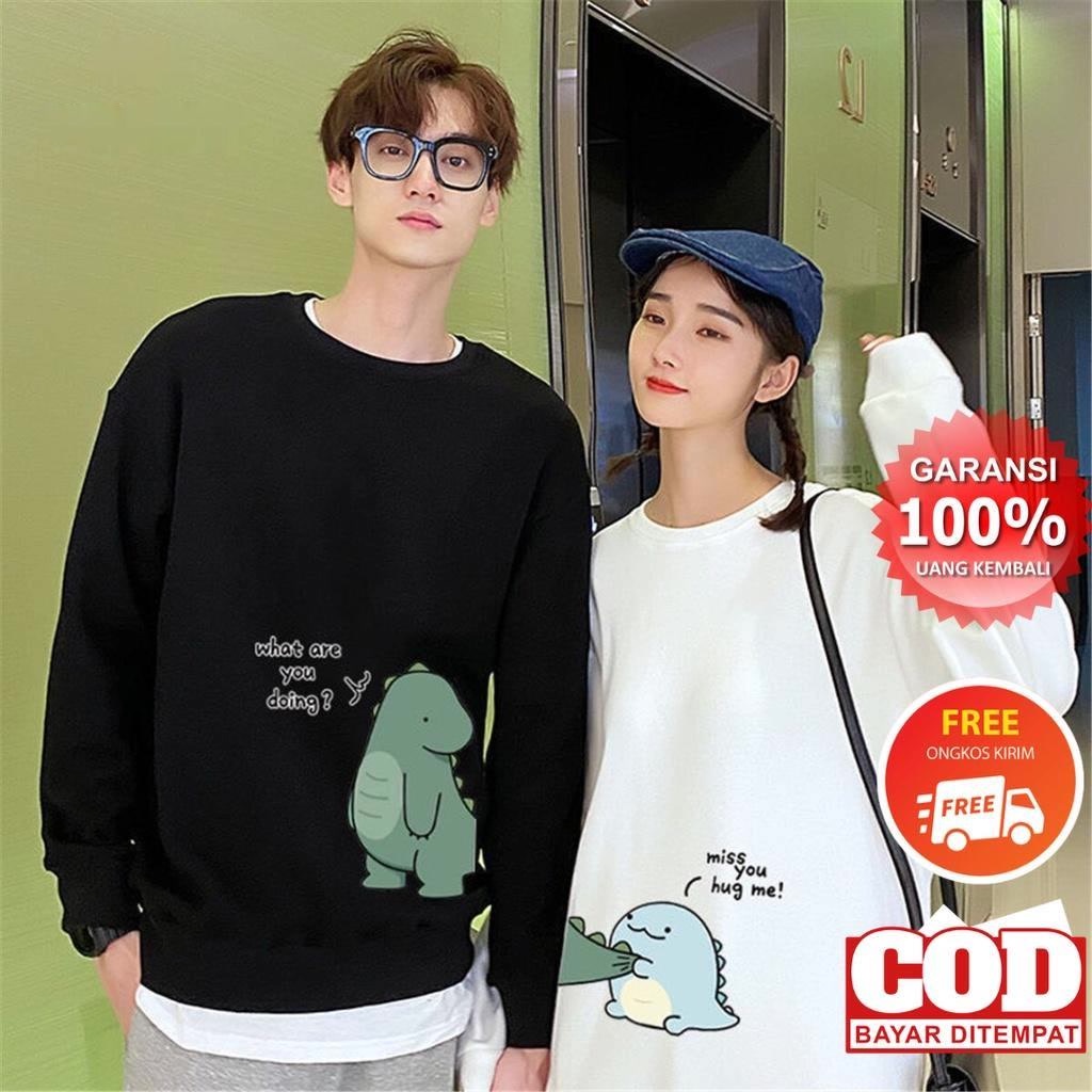 Jual Promo COD Sweater Couple Pasangan Pria Wanita Switer Sweeter ...