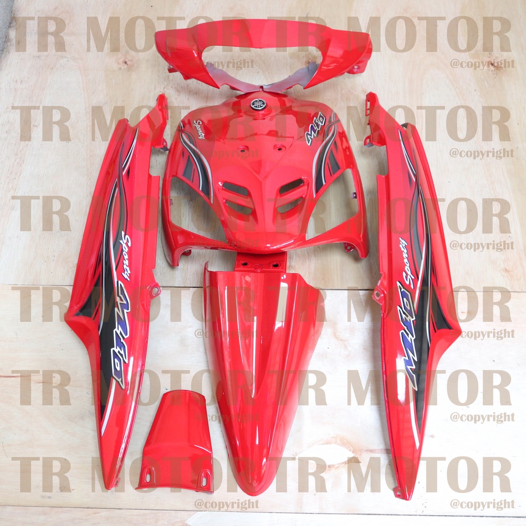 Jual Body Mio Sporty Full Set 2005 Merah Body Halus Mio Sporty Mio Lama ...