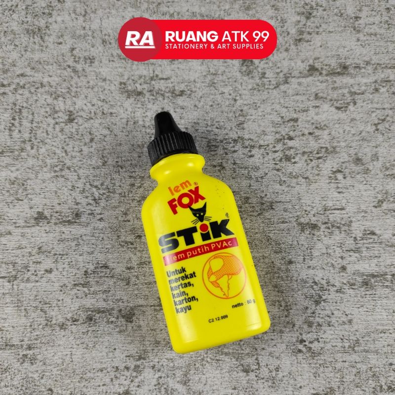 Jual Fox White Adhesive Glue 60gr Lem Fox Stik Untuk Kertas/Kain/Karton ...