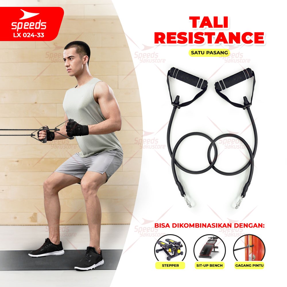 Jual SPEEDS Tali Resistance Elastis Tali Stretching Fitness Resistance ...