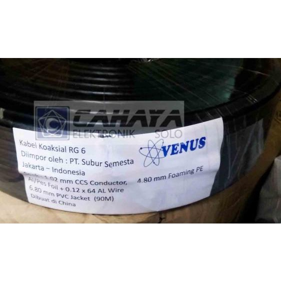 Jual Venus Kabel Coaxial Standard RG6 90 Meter 90M Parabola LNB ke Receiver | Shopee Indonesia
