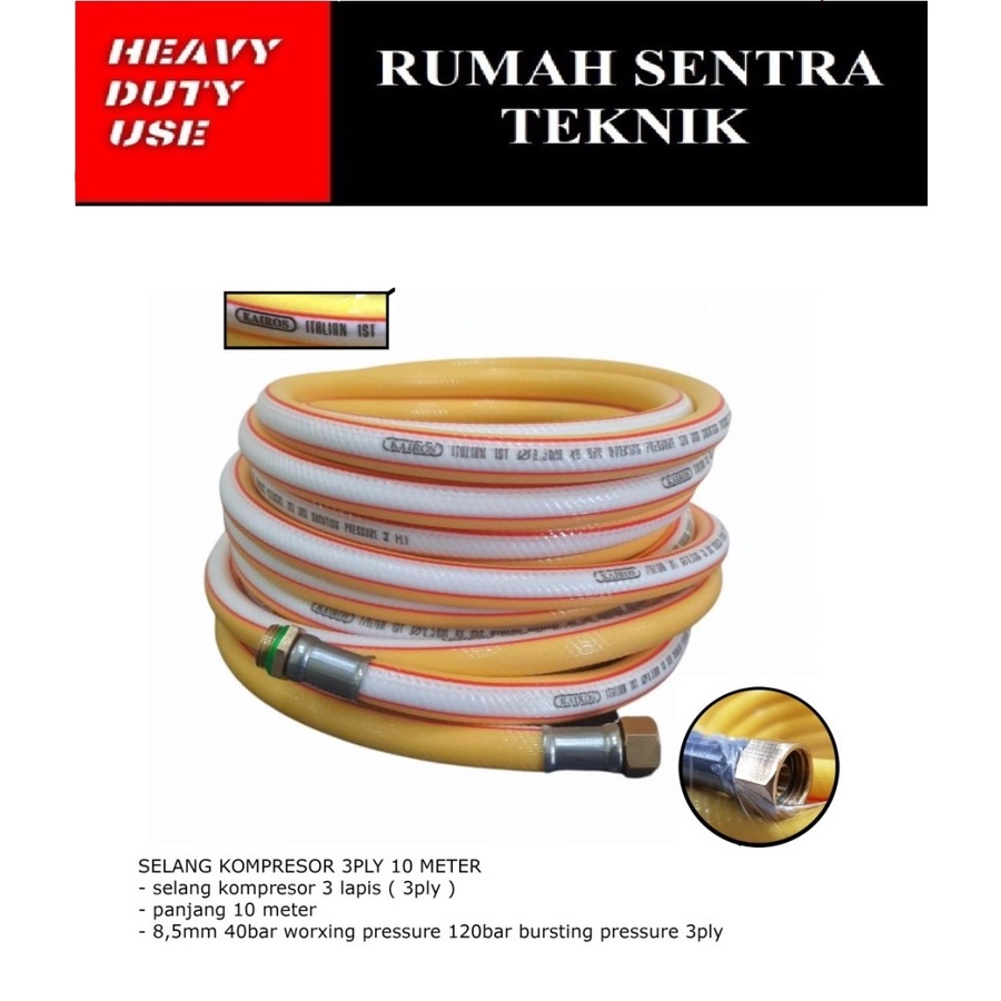 Jual Selang Kompresor 10 Meter Selang Angin 120Bar - Selang Steam ...