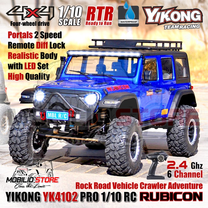 Jual Yikong YK4102 Pro 1/10 RC Rock Road Vehicle Crawler Adventure RTR ...