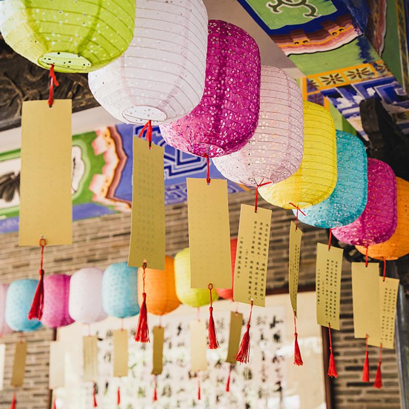 Jual Paket 1pc Lampion Kertas Imlek / Lampion Imlek Motif Bunga Lubang ...