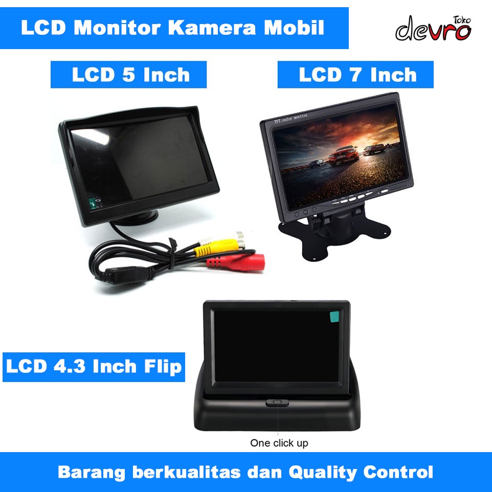 Jual LCD TFT Monitor Kamera Parkir Mobil - Monitor Mobil - TFT LCD 4.3 ...