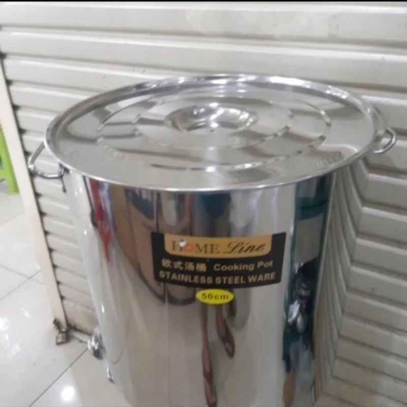 Jual panci stock pot stainless besar tebal HOME LINE 50cm kapasitas 100 ...