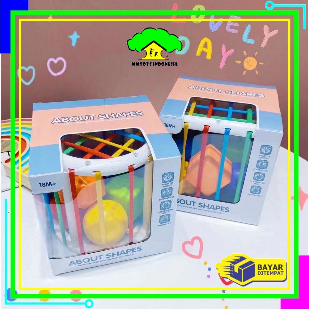 Jual MI-M196 Mainan Rainbow Puzzle Kerincingan Bayi Sorting Puzzle ...