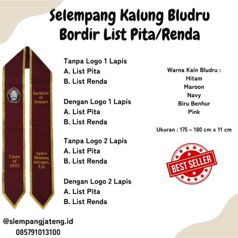Jual SELEMPANG BORDIR BLUDRU KALUNG LIST/PINGGIRAN PITA/RENDA | Shopee ...