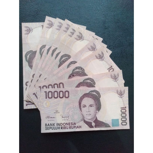 Jual kertas 10.000 rupiah cut nya din rp10.000 cutnyadin 10000 thn 1998 ...