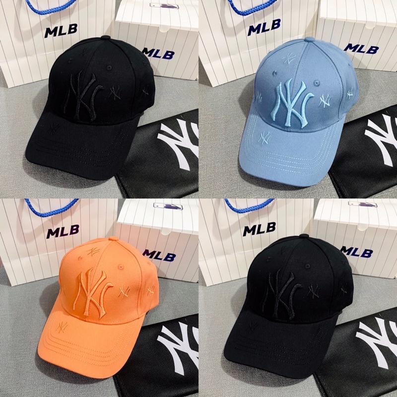 Jual TOPI BASEBALL MLB CAP NEW YORK BLACK BIG FONT/BLUE BIG FONT/ORANGE ...