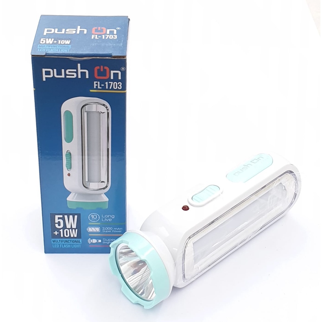 Jual Senter Lampu LED Emergency Push On Murah / Senter | Shopee Indonesia