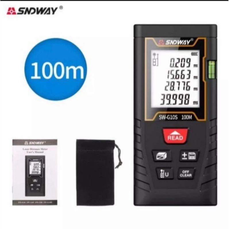 Jual Meteran Laser Digital SNDWAY SW-G10S 100m Laser Distance Meter ...