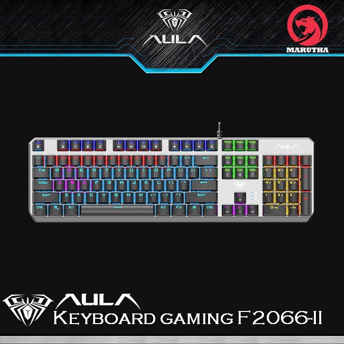 Jual Aula Keyboard Gaming Mechanical F-2066 II / F2066-II Blue Switch ...