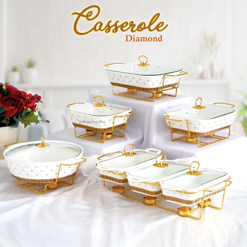 Jual prasmanan keramik putih / set prasmanan keramik gold / prasmanan ...
