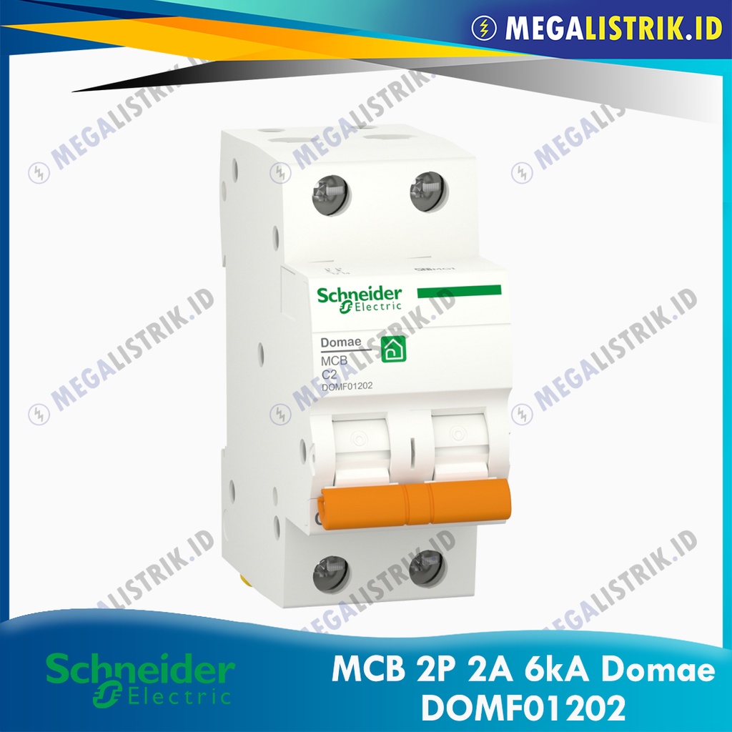 Jual SCHNEIDER MCB DOMAE 2P 2A / 2 PHASE 2 AMPERE 6KA SNI DOMF01202 | Shopee Indonesia