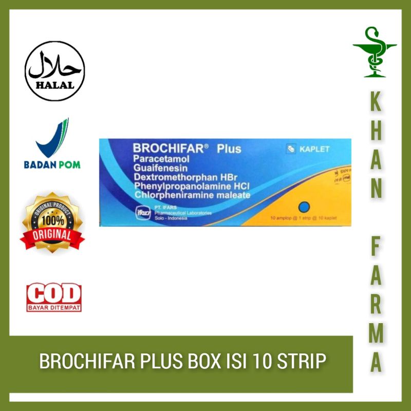 Jual BROCHIFAR PLUS KAPLET 1 BOX ISI 10 STRIP 100 tablet | Shopee Indonesia